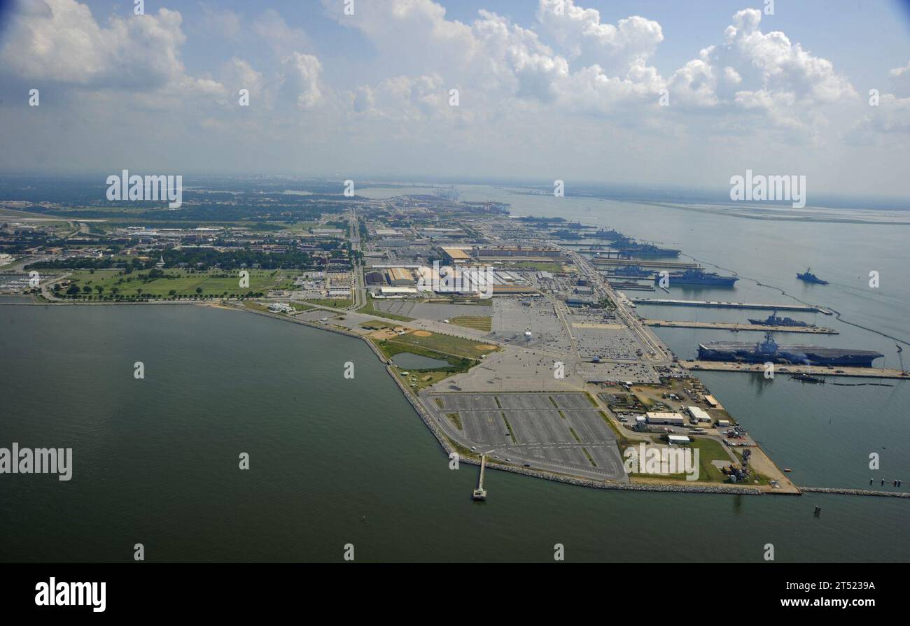 110707XZ912-104 NORFOLK (July 7, 2011) An aerial view of Norfolk Naval ...