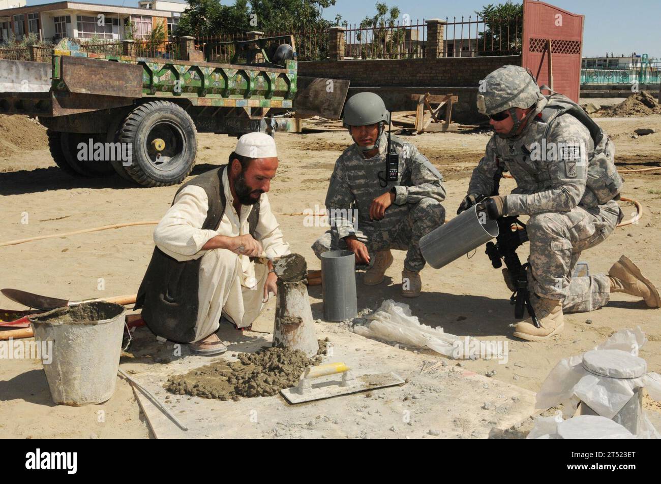 Afghan contractor, Afghanistan, cement, Paktika Province, Paktika Provincial Reconstruction Team ...
