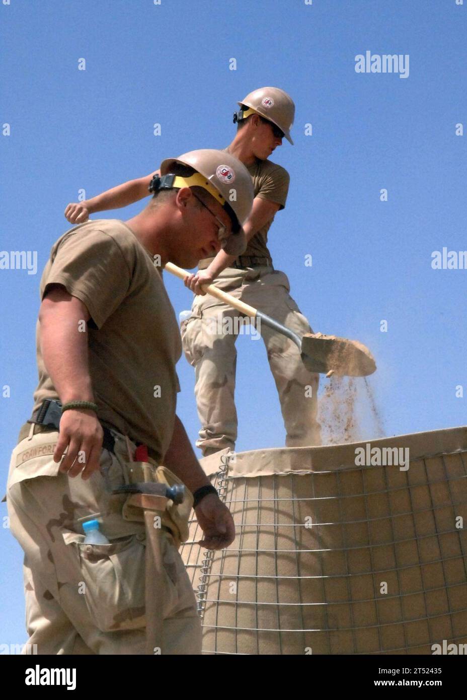 Afghanistan, Hesco barrier, navy, NMCB 133, SEABEES, shovel, U.S. Navy ...