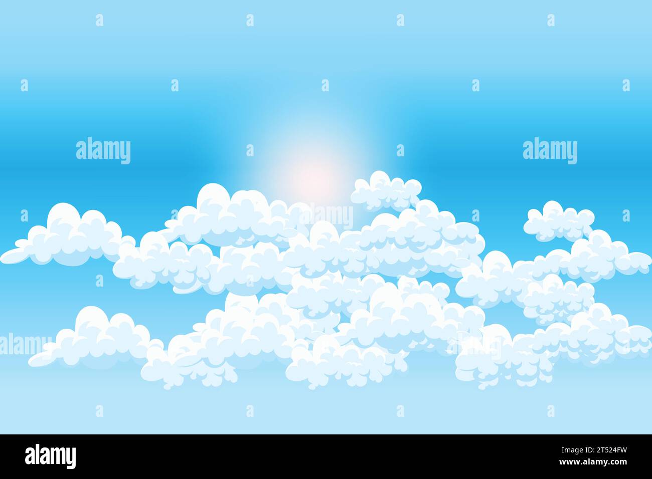 Cloud Background Design, Sky Landscape Illustration, Decoration Vector, Banners And Posters ...