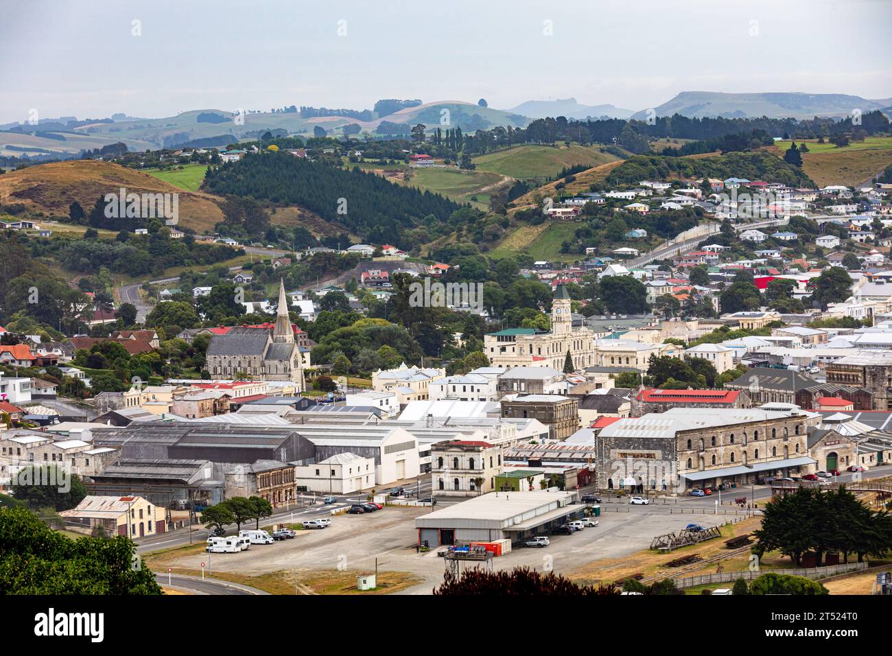 Oamaru has been built between the rolling hills of limestone and short ...