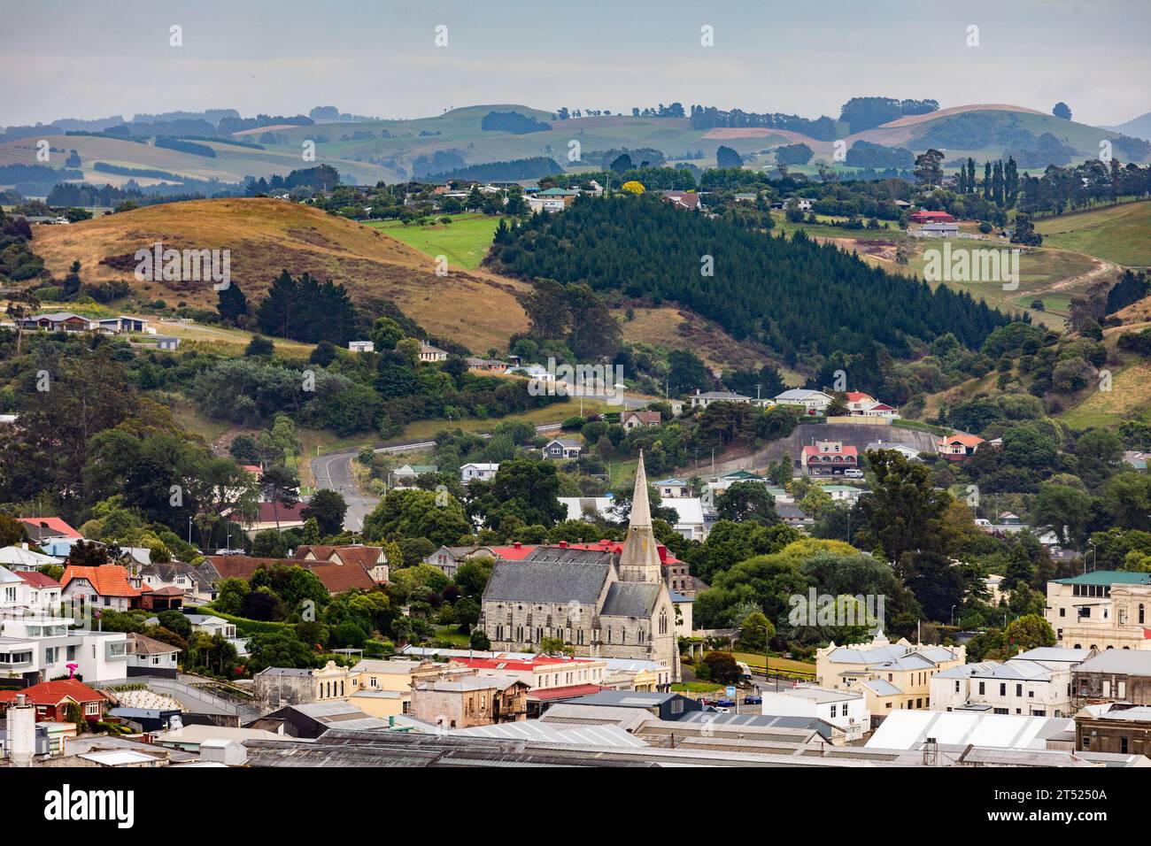 Oamaru has been built between the rolling hills of limestone and short ...