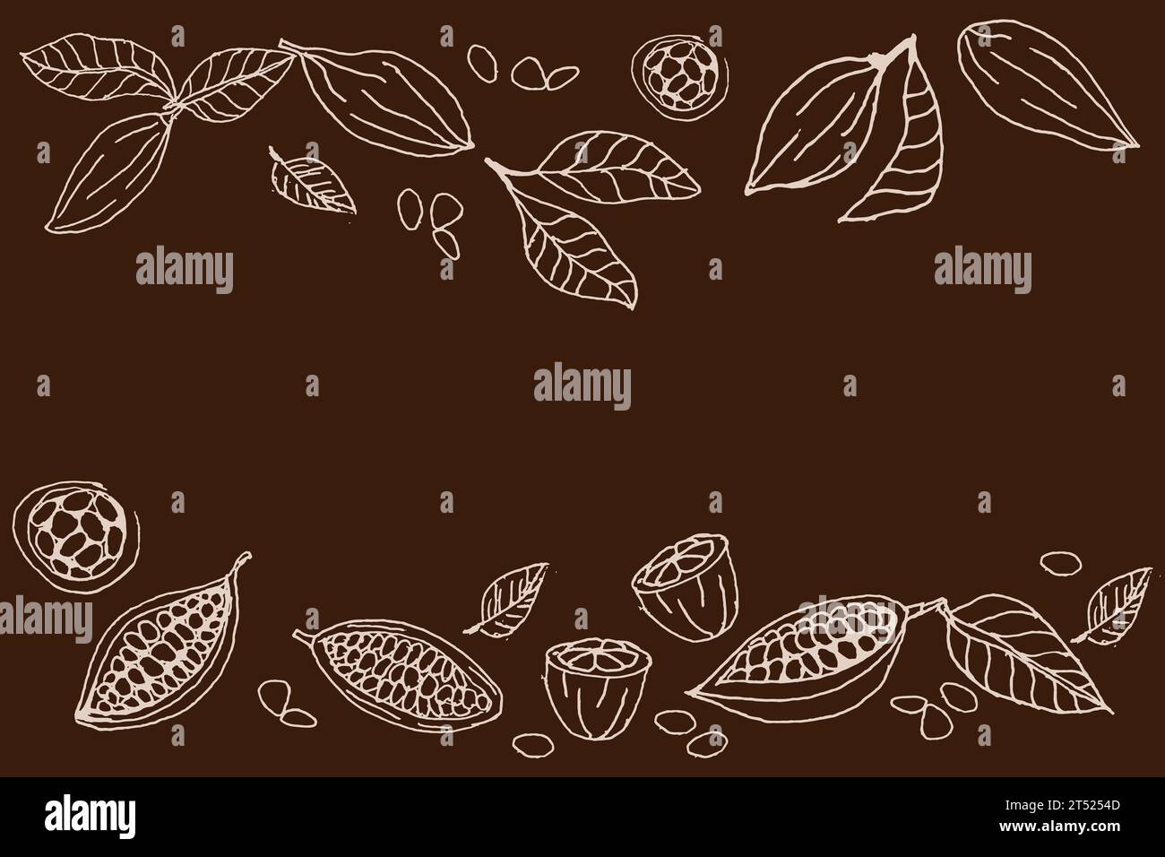 Cocoa beans sketch background on dark color Stock Vector Image & Art ...