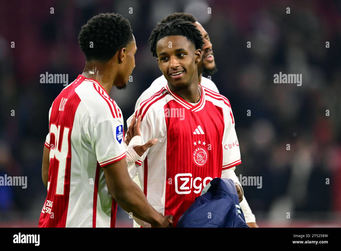 AMSTERDAM - (l-r) Silvano Vos of Ajax and Ar'Jany Martha of Ajax ...