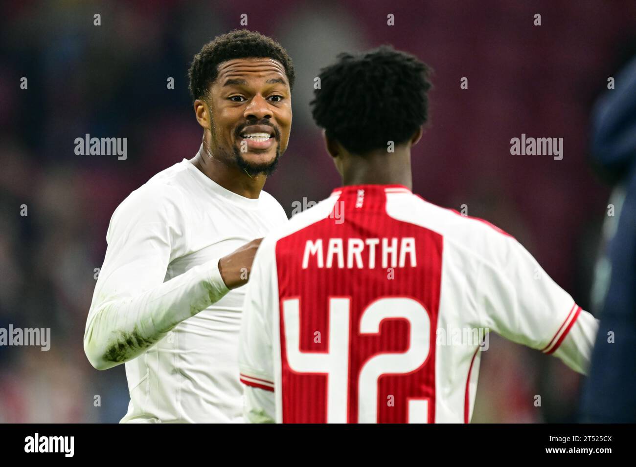 AMSTERDAM - (l-r) Chuba Akpom of Ajax and Ar'Jany Martha of Ajax ...