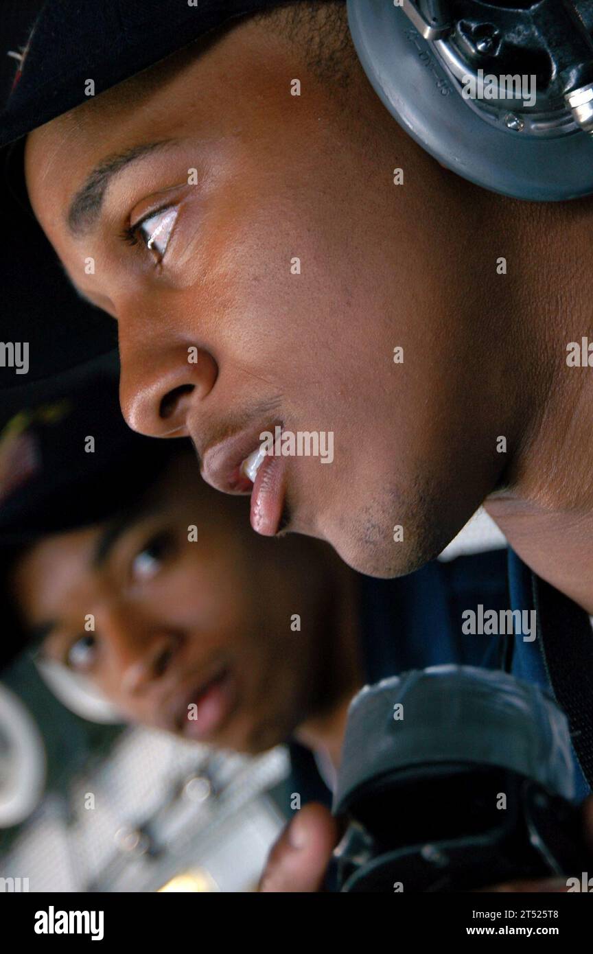 african american, bridge, drive, driver, helm, Kitty Hawk, Sailor ...