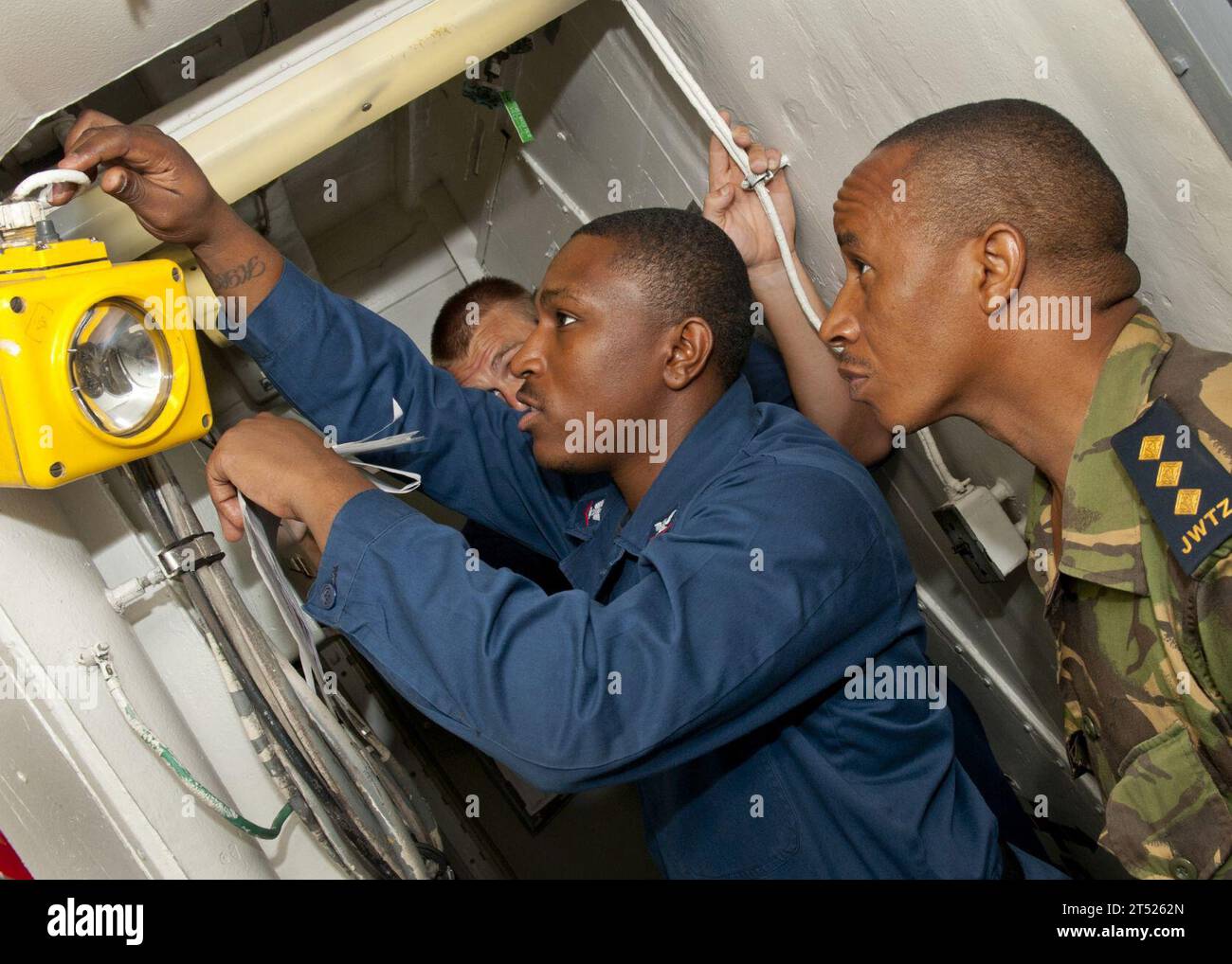 110820OV802-037 INDIAN OCEAN (Aug. 20, 2011) Tanzanian navy Capt. O.S ...