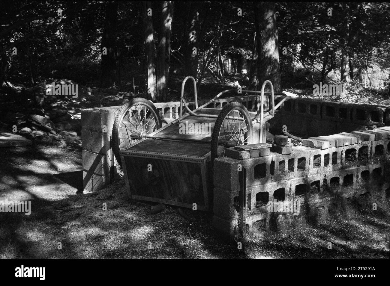 Long Hill - Beverly, Massachusetts - A garden wagon turned over resting ...