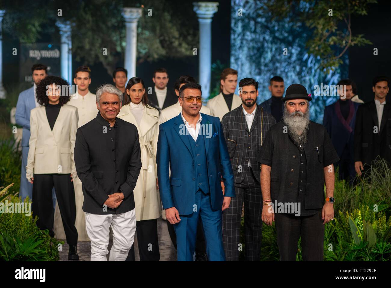 In the foreground (from left to right), designer Rajesh Pratap Singh ...