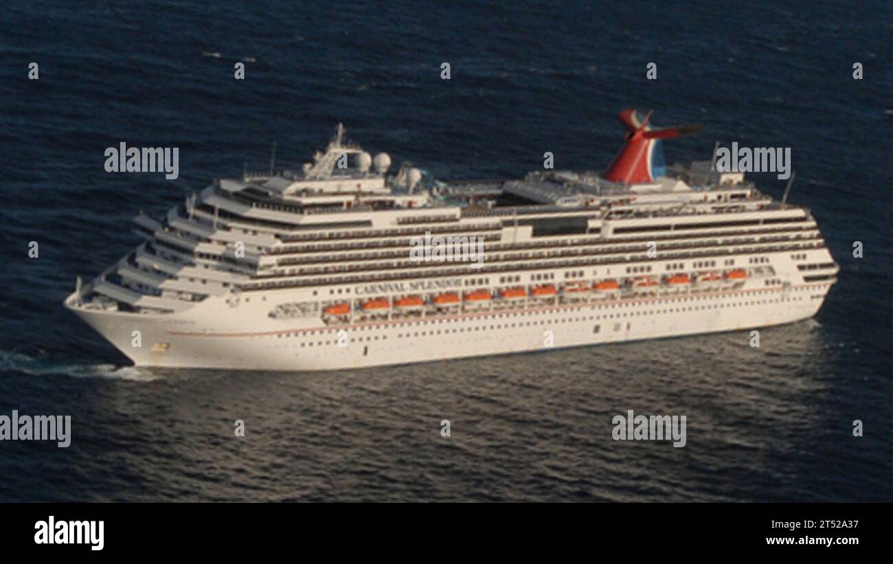 aircraft carrier, C-2A Greyhound, Carnival Splendor, cruise ship ...