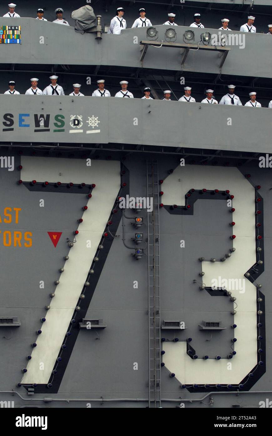 110929WW409-010 BUSAN, Republic of Korea (Sept. 29, 2011) Sailors man ...
