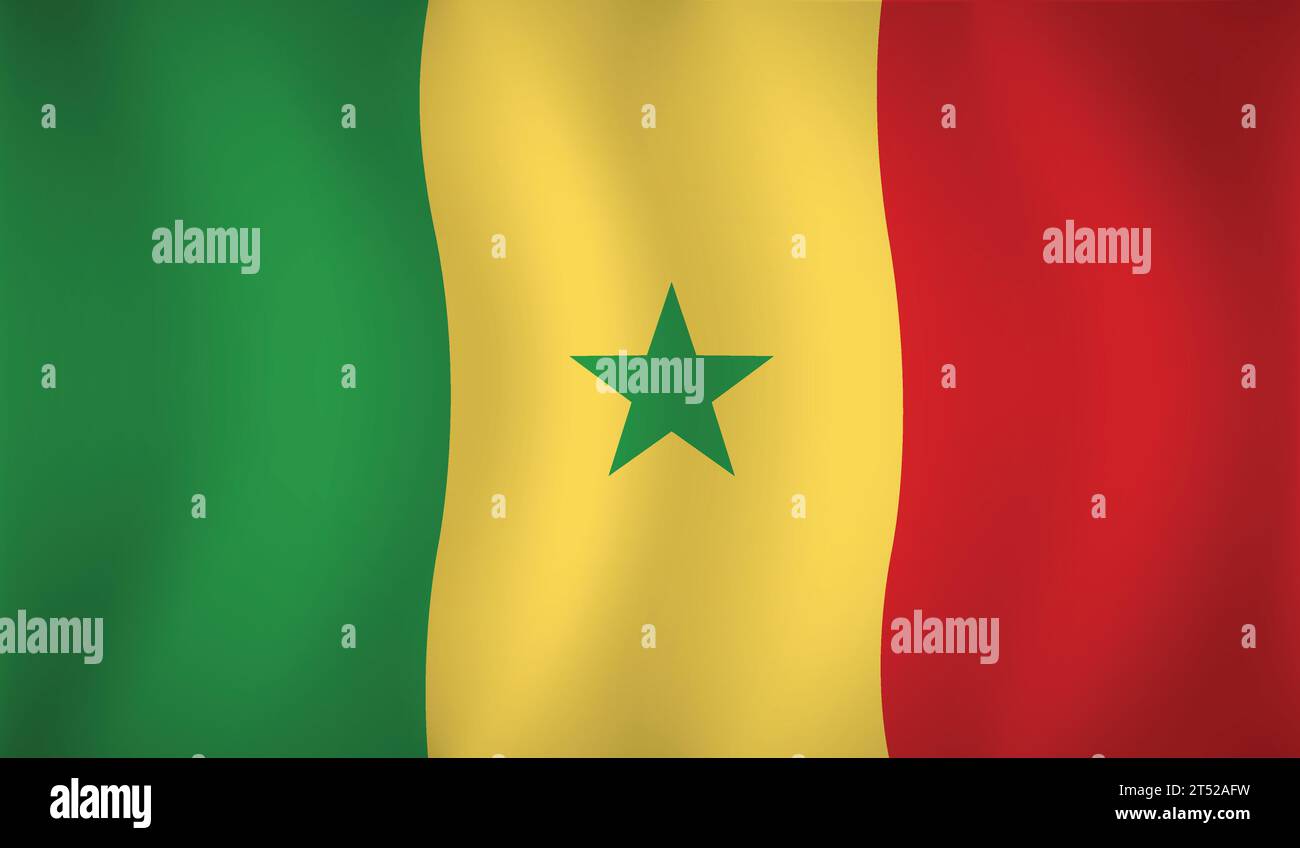 Senegal flag background Royalty Free Vector Image Stock Vector Image ...