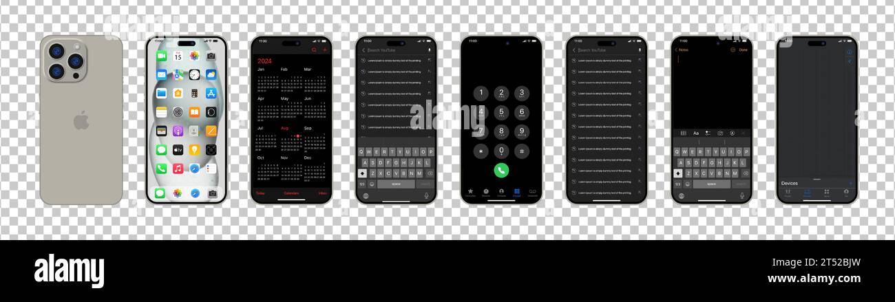 Iphone 15 pro plus Stock Vector Images - Alamy