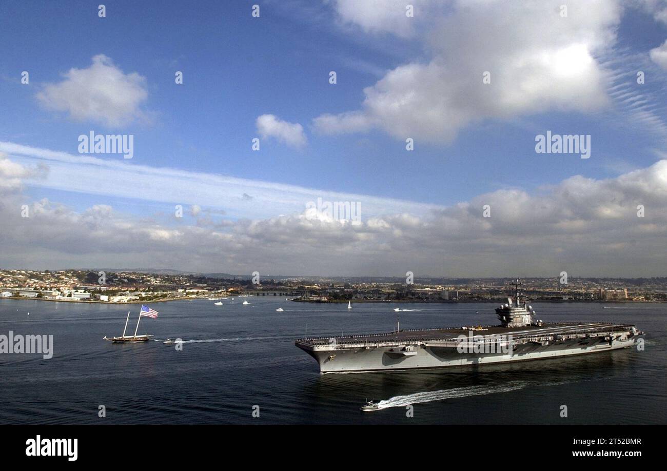 aircraft carrier, CVN 76, Reagan, san diego, ship, surge deployment ...