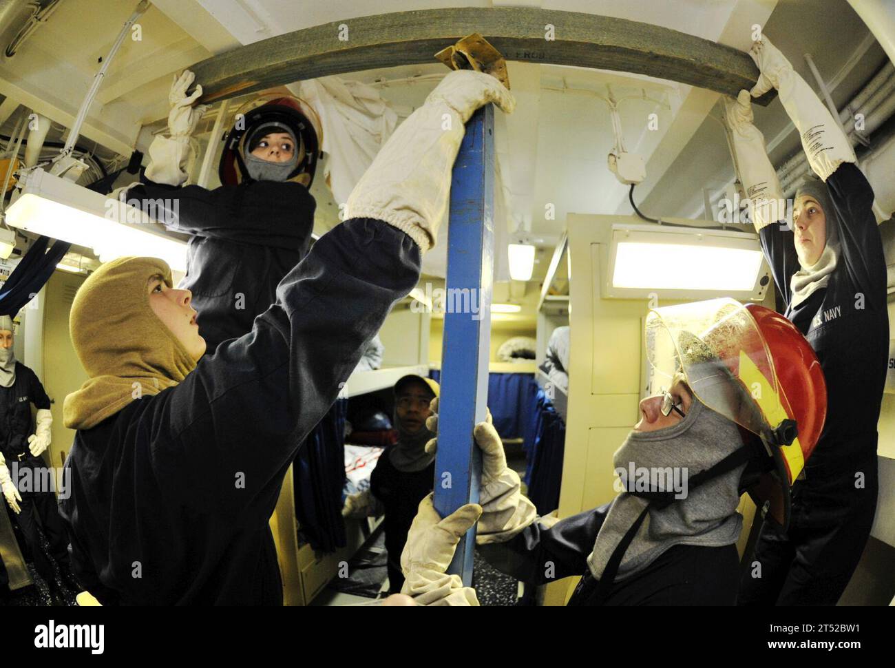 1102056003P-453 ATLANTIC OCEAN (Feb. 5, 2011) Sailors practice shoring ...