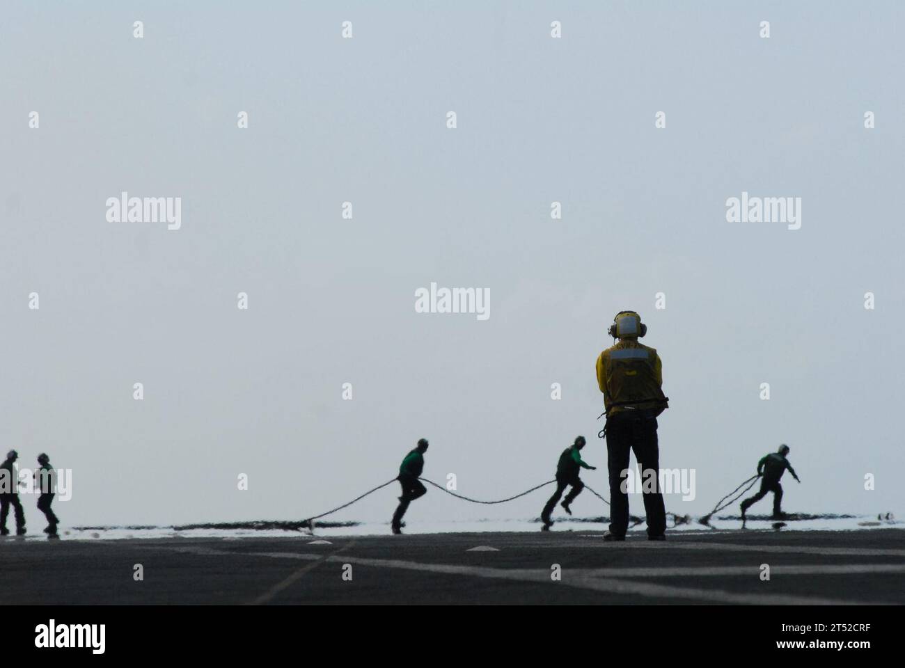 aircraft carrier, flight deck, foul deck landing, Sailors, U.S. Navy ...