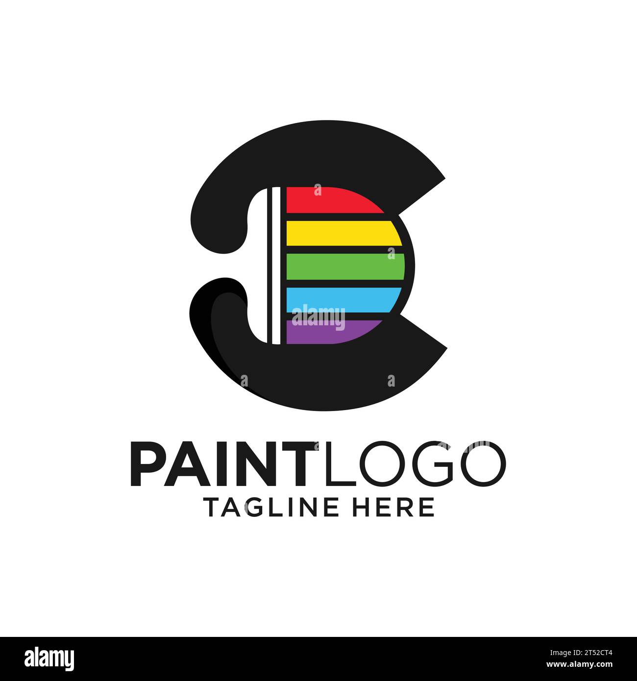 Letter c paint logo design Royalty Free Vector Image Stock Vector Image ...