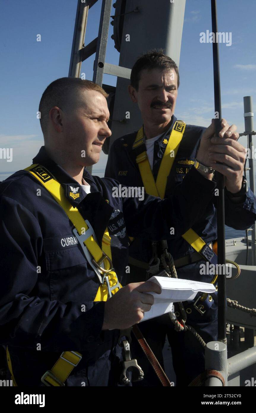 aircraft carrier, flight deck, North Arabian Sea, Sailors, spot check ...