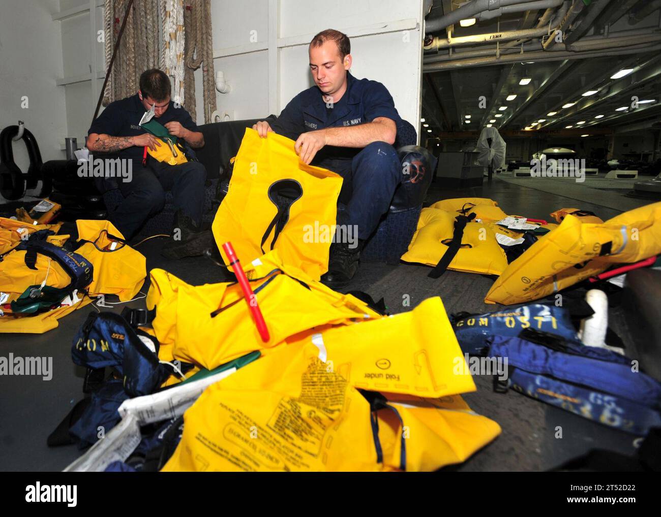 aircraft carrier, float coats, life jacket, navy, people, Preventative ...