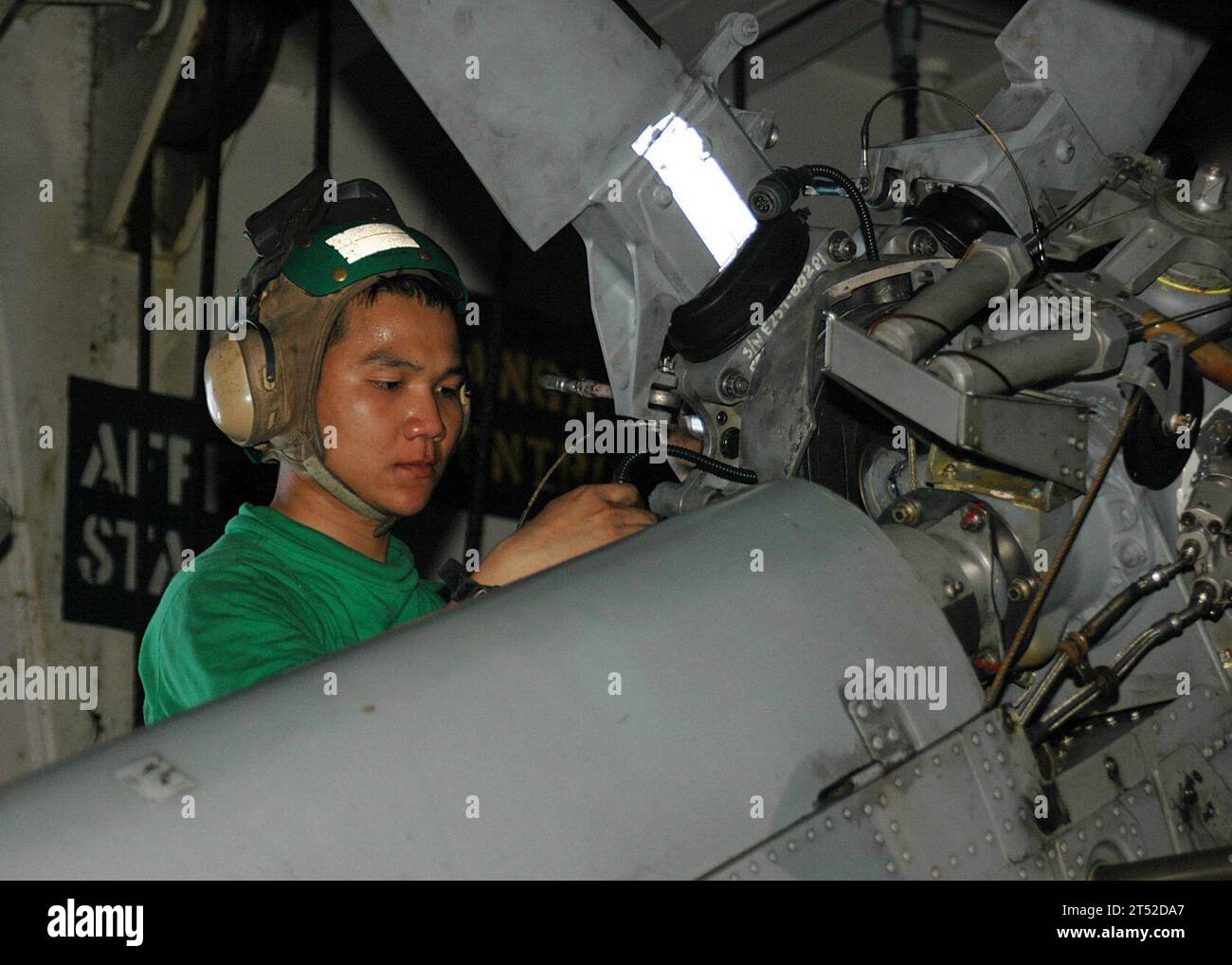 aircraft carrier, helicopter, repair, Sailors Stock Photo - Alamy