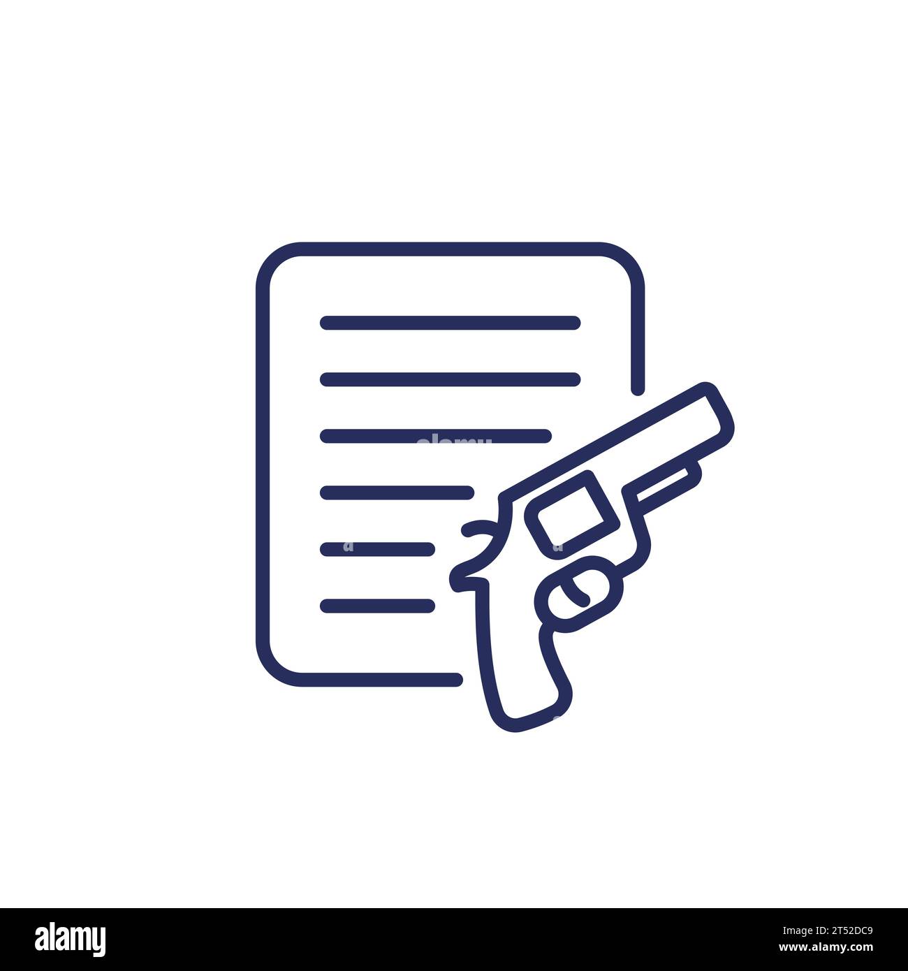 gun license or permit line icon Stock Vector Image & Art - Alamy
