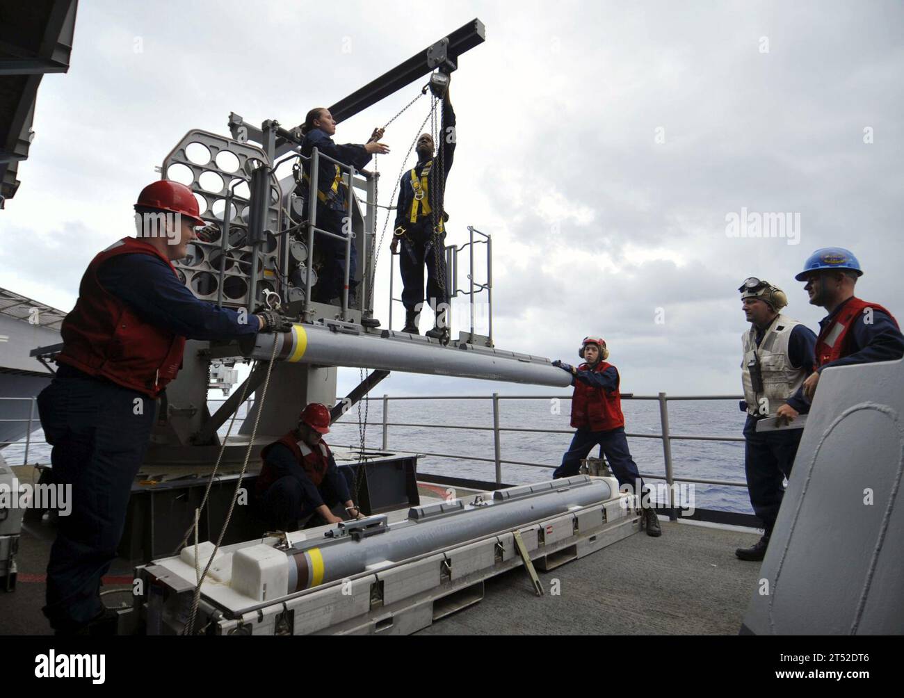1005246003P-085 ATLANTIC OCEAN (May 24, 2010) Sailors load a Rolling ...