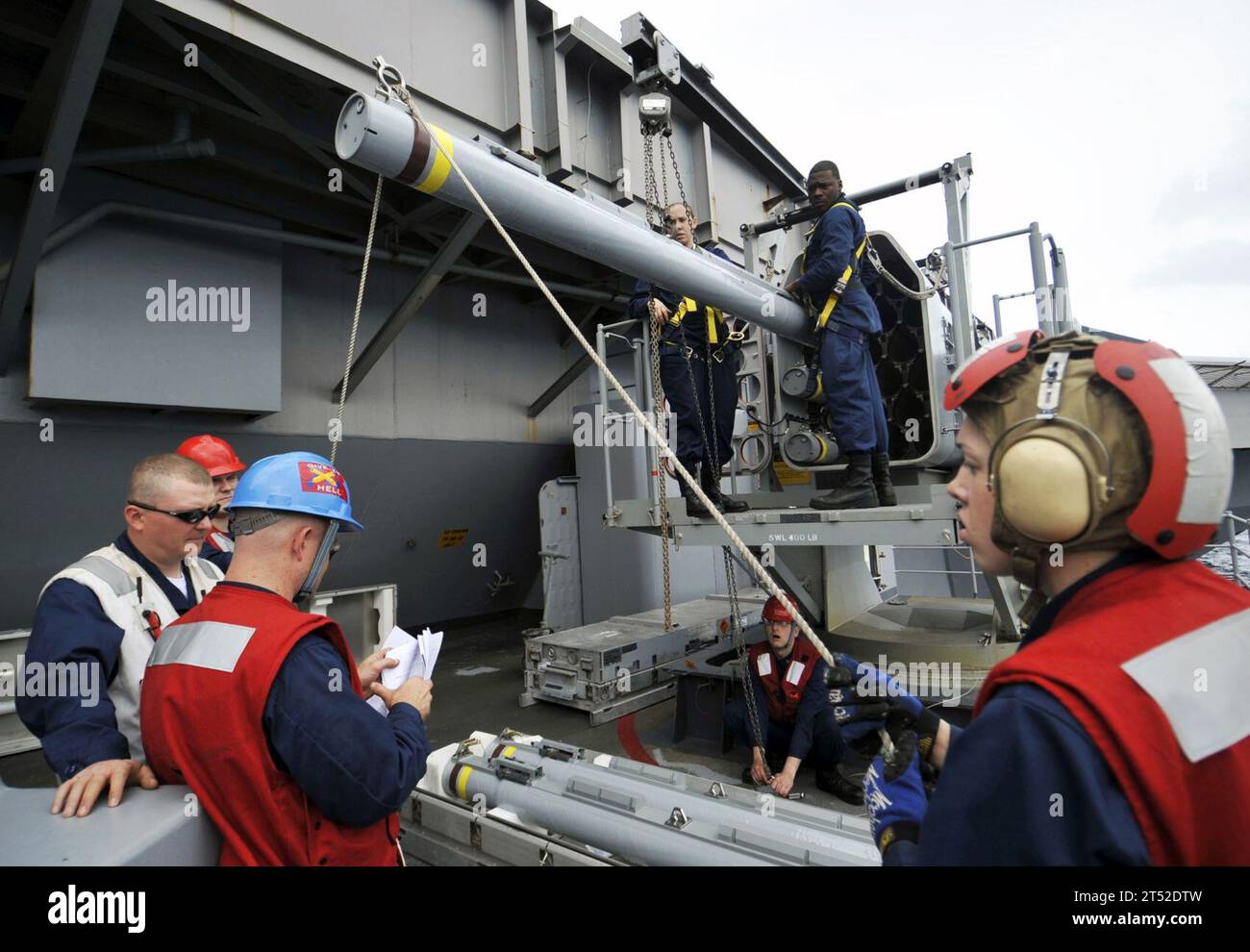 1005246003P-081 ATLANTIC OCEAN (May 24, 2010) Sailors load a Rolling ...