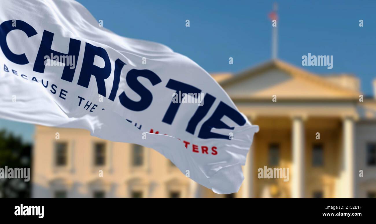 Jersey City, US, Oct. 20 2023: Chris Christie 2024 presidential ...