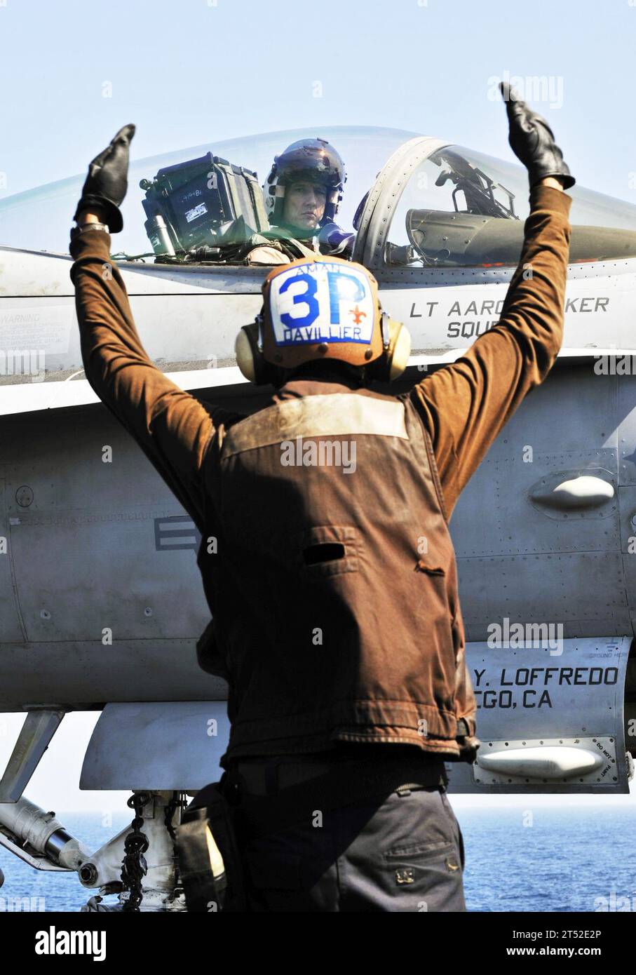 aircraft carrier, navy, plane captain, pre-flight check, U.S. Navy, USS ...