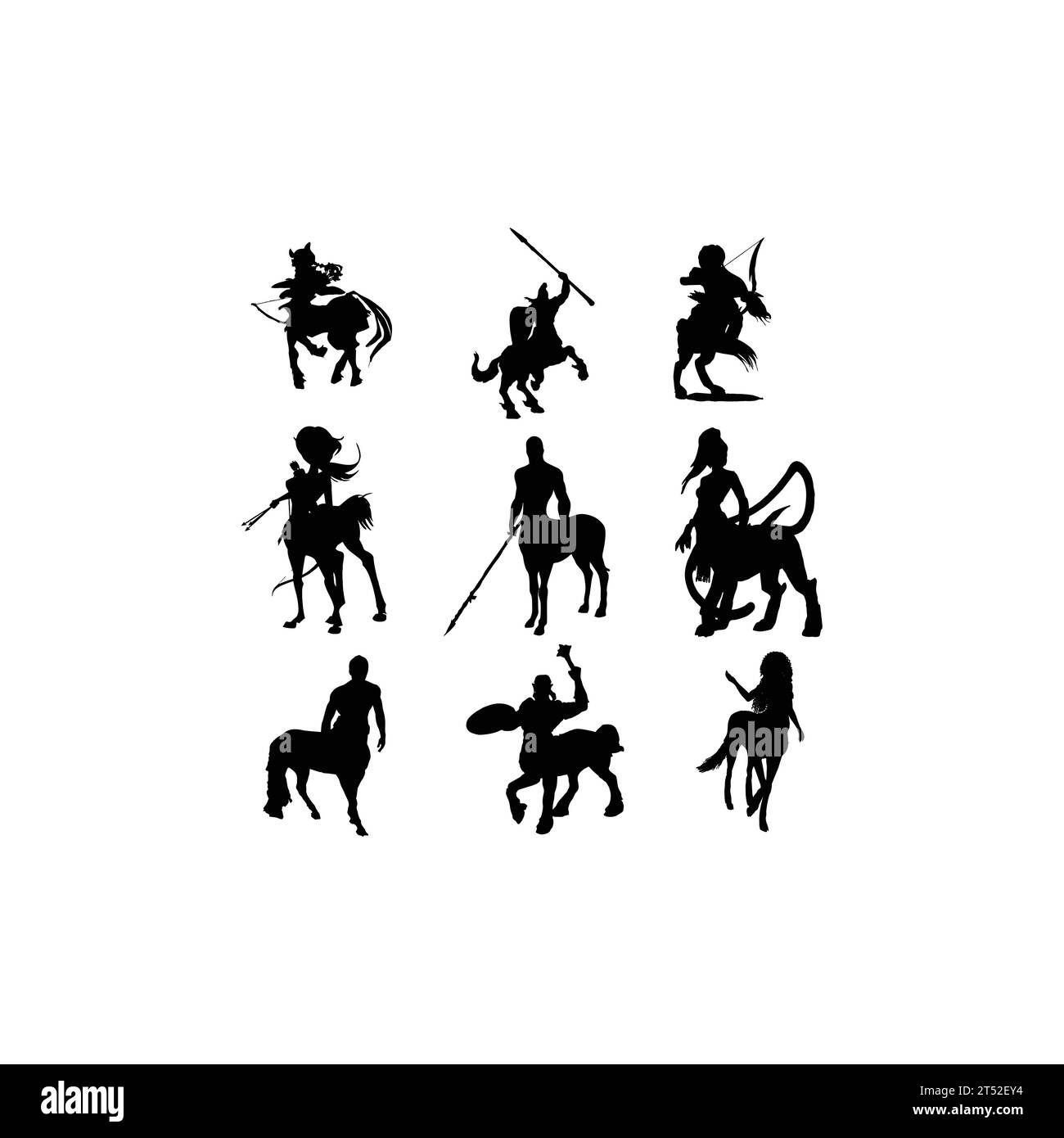 Vector centaur Black and White Stock Photos & Images - Alamy