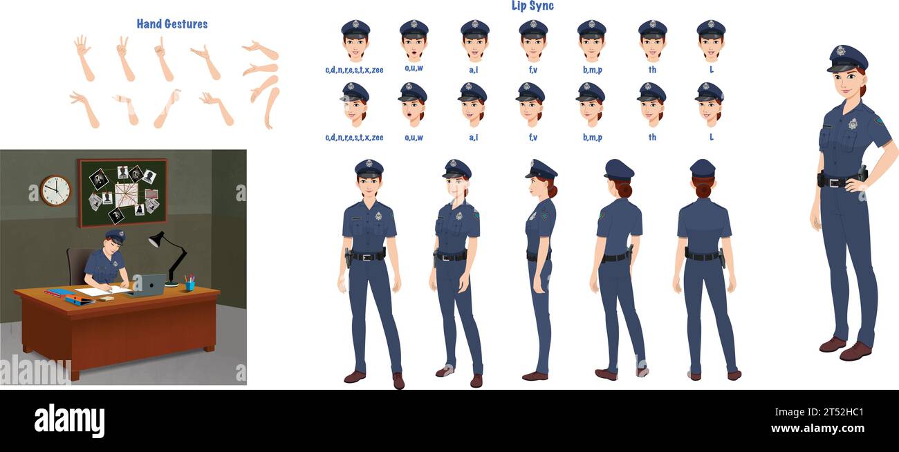 Policewoman creation set hi-res stock photography and images - Alamy