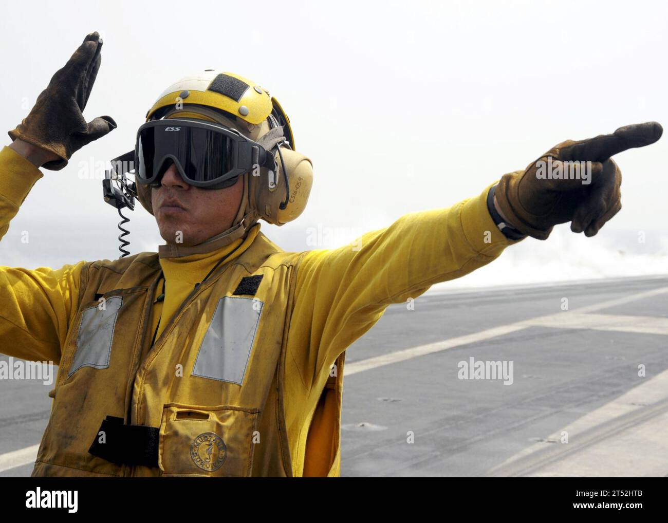 aircraft, flight deck, flt deck, Launch, people, yellow shirt Stock ...