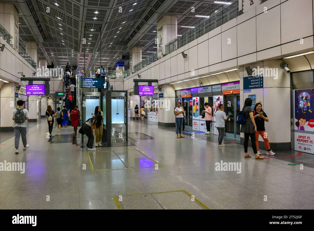 Inside Little India MRT station, Singapore Stock Photo - Alamy