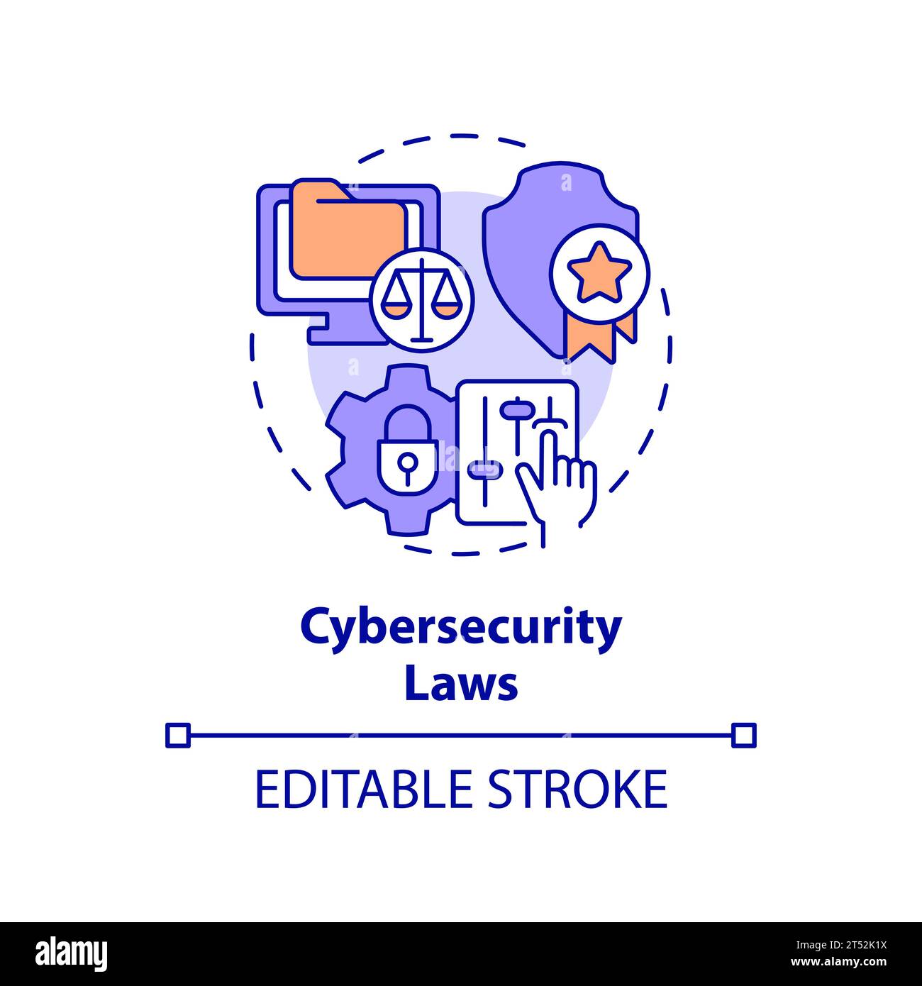 2D thin linear icon cybersecurity laws concept Stock Vector Image & Art ... 2D thin linear icon cybersecurity laws concept Stock Vector Image & Art ...