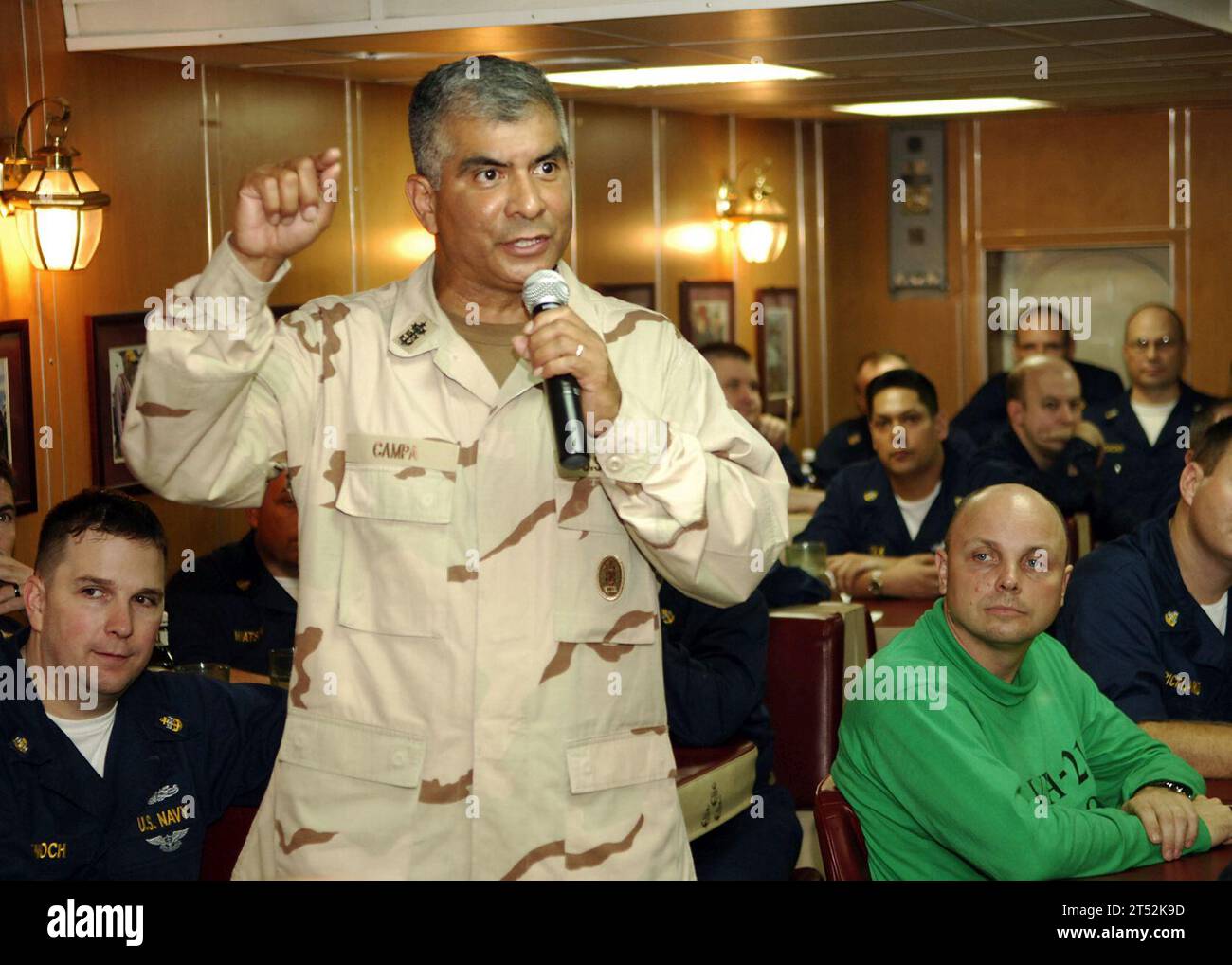 All Hands Call, chiefs, goats locker, MCPON Stock Photo - Alamy
