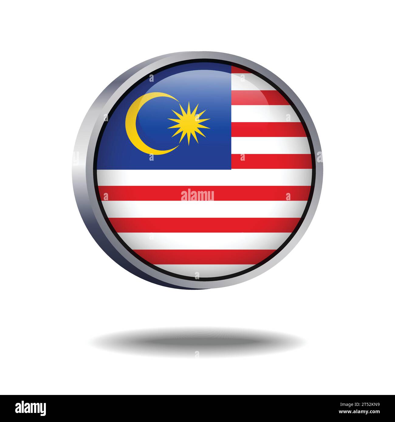 Malaysia Flag Button Royalty Free Vector Image Stock Vector Image And Art