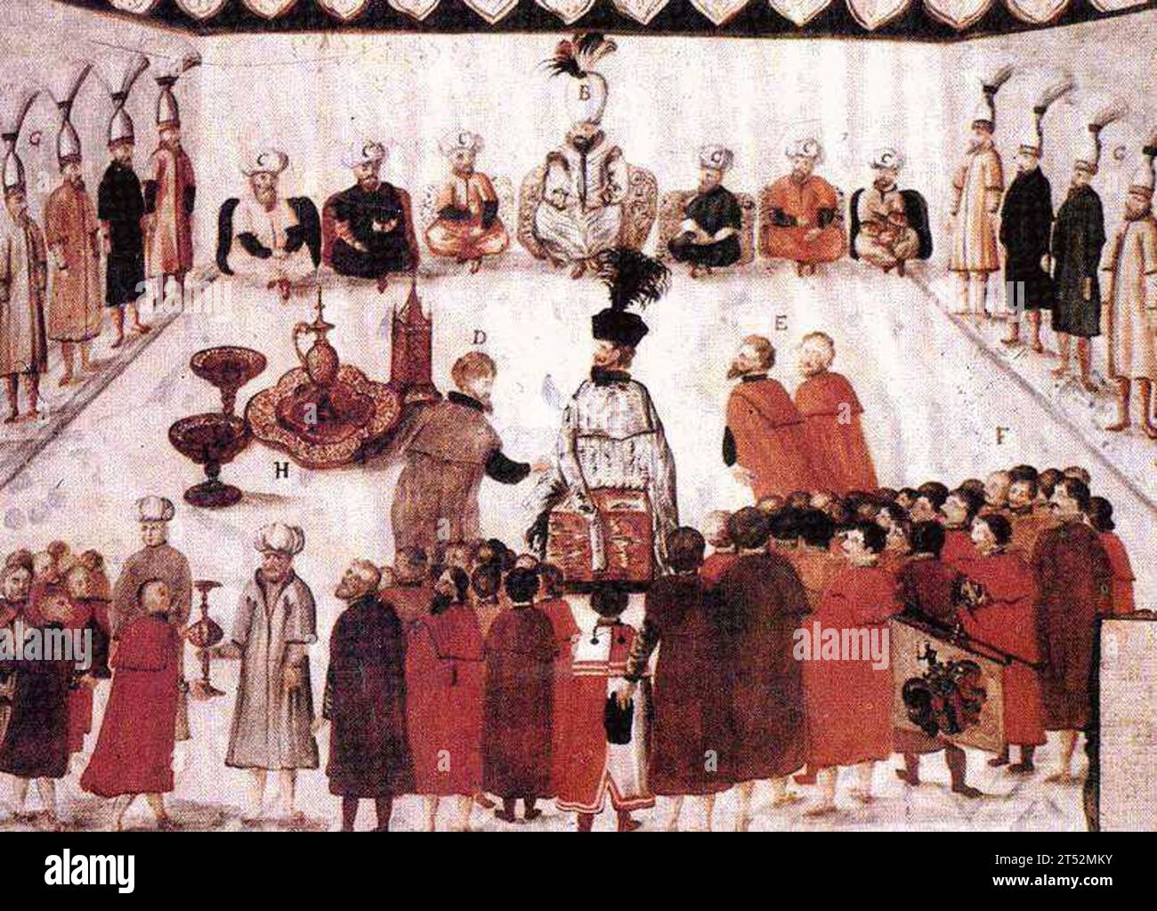 The Ottoman Pasha of Budin (Buda) receives the envoy of the Ottoman ...