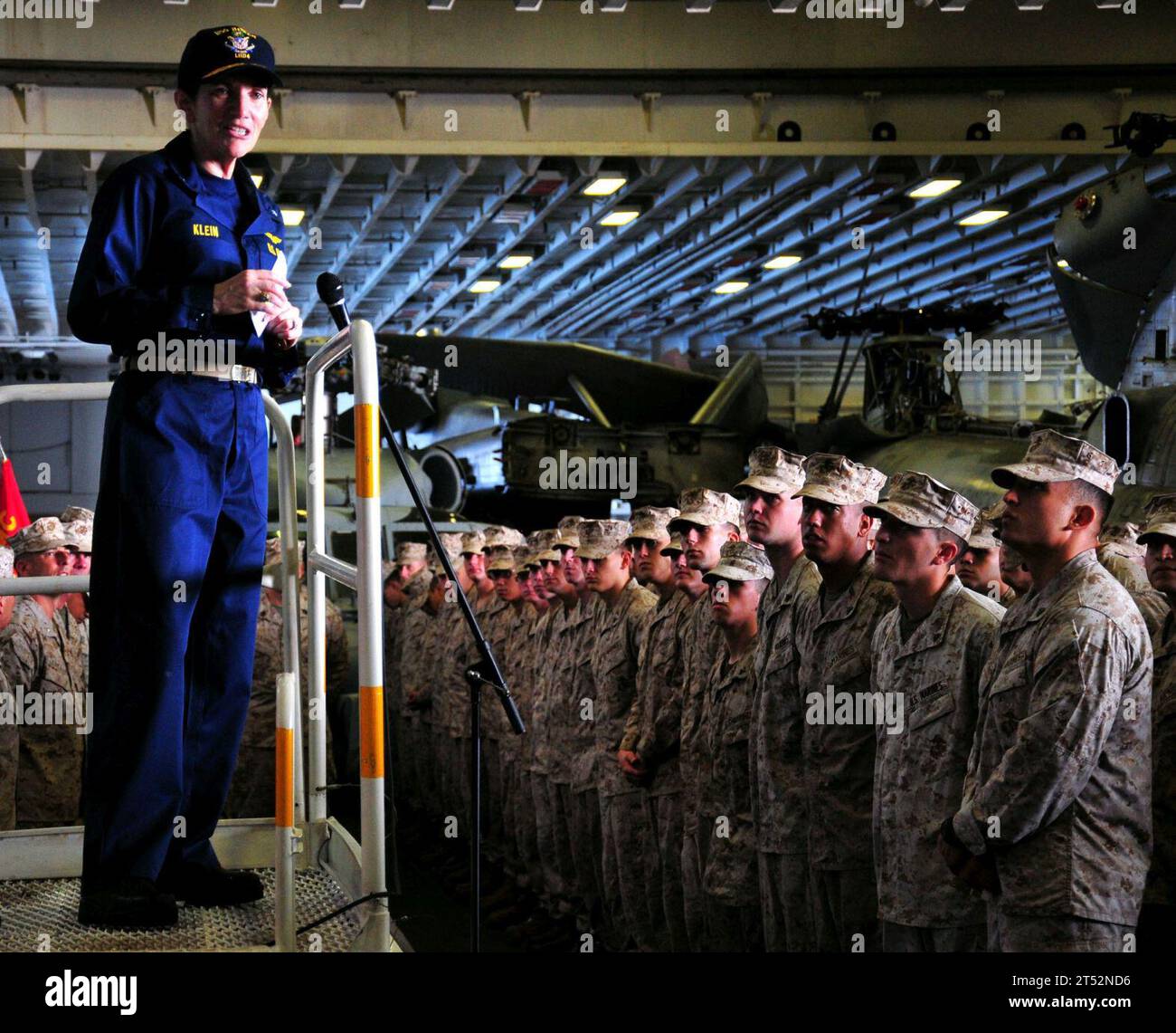 110413ZS026-128 GULF OF ADEN (April 13, 2011) Rear Adm. Margaret Klein ...