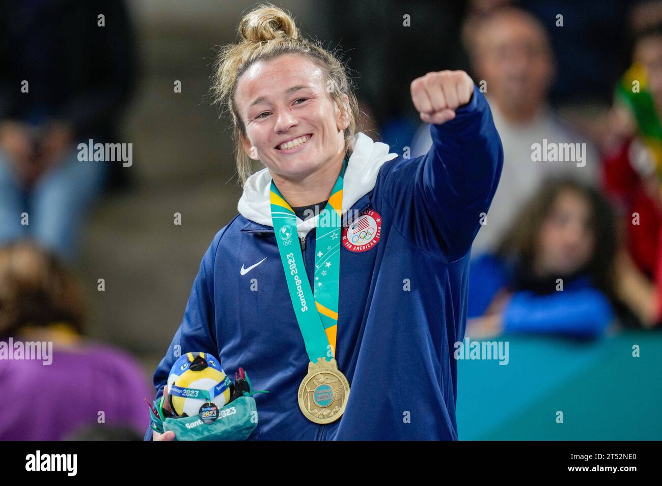 Gold medalist Forrest Molinari of the United States celebrates on the ...