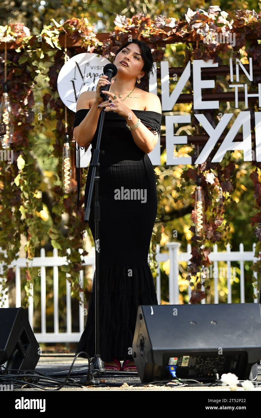 St. Helena, USA. 02nd Nov, 2023. Emmy Meli performs during Day 2 of ...