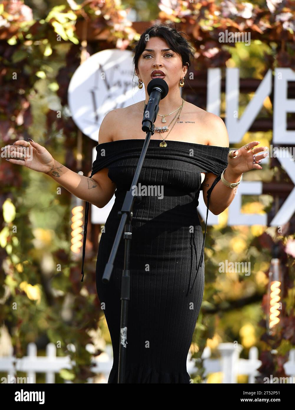 St. Helena, USA. 02nd Nov, 2023. Emmy Meli performs during Day 2 of ...