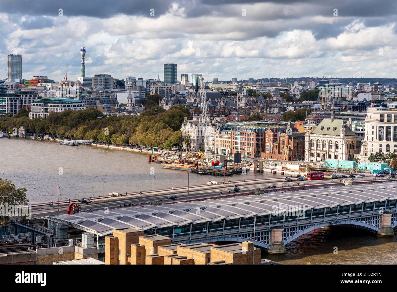 An Aerial View of The River Thames and Views Towards West London ...