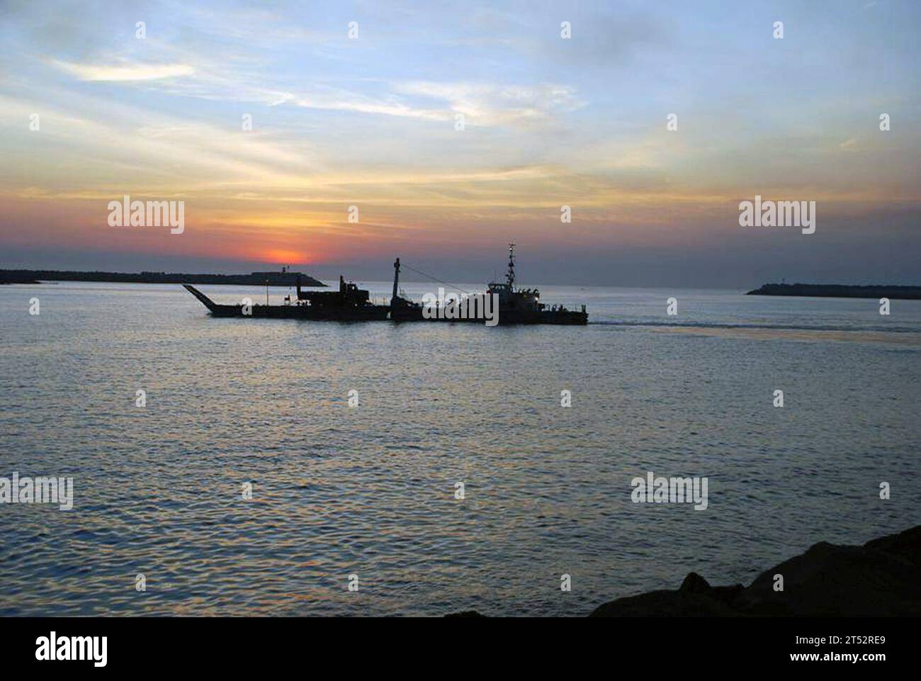 Improved navy lighterage system inls causeway ferry hi-res stock ...