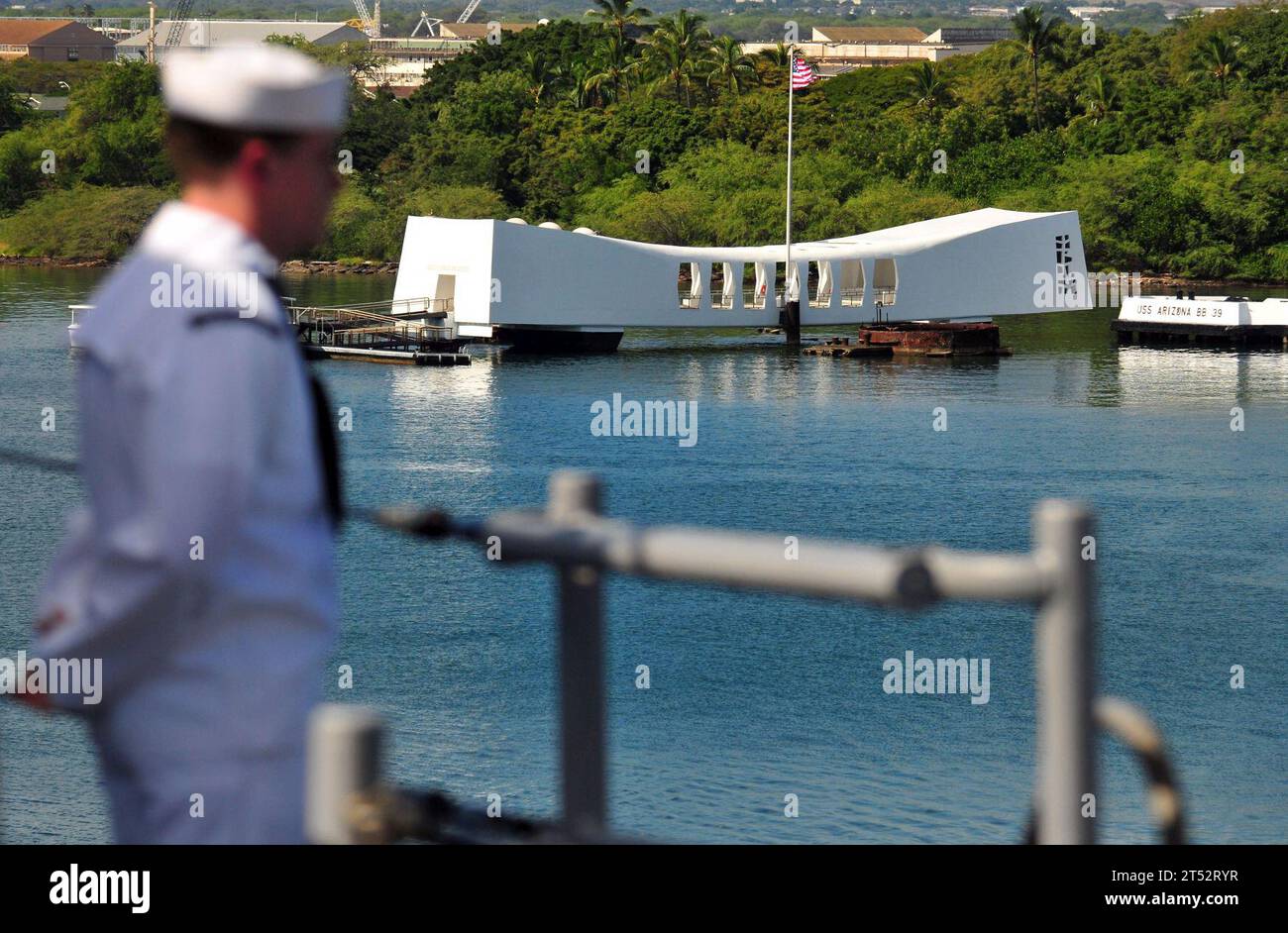 amphibious dock landing ship, manning the rails, navy, parade rest ...