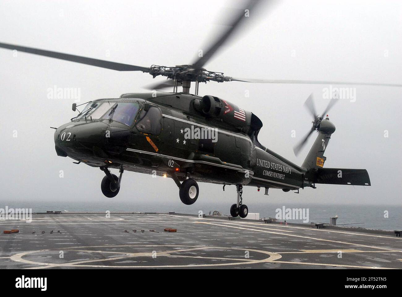 0706255067K-015 CORAL SEA (June 25, 2007) - An SH-60F Seahawk, attached ...