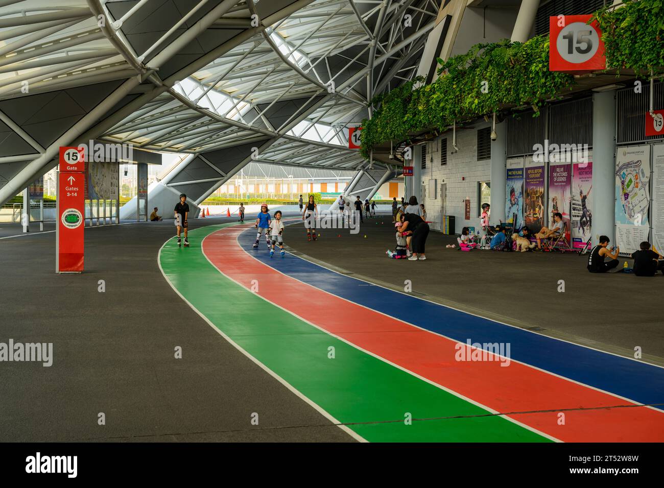 The Exercise Track surrounding the National Stadium, Singapore Stock ...
