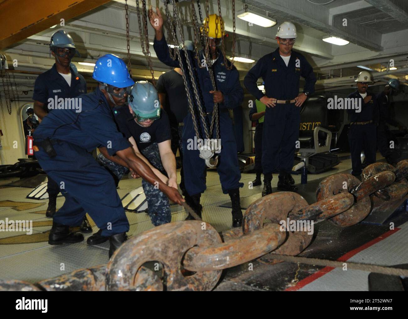 1007190569K-087 ATLANTIC OCEAN (July 19, 2010) Sailors work on the ...