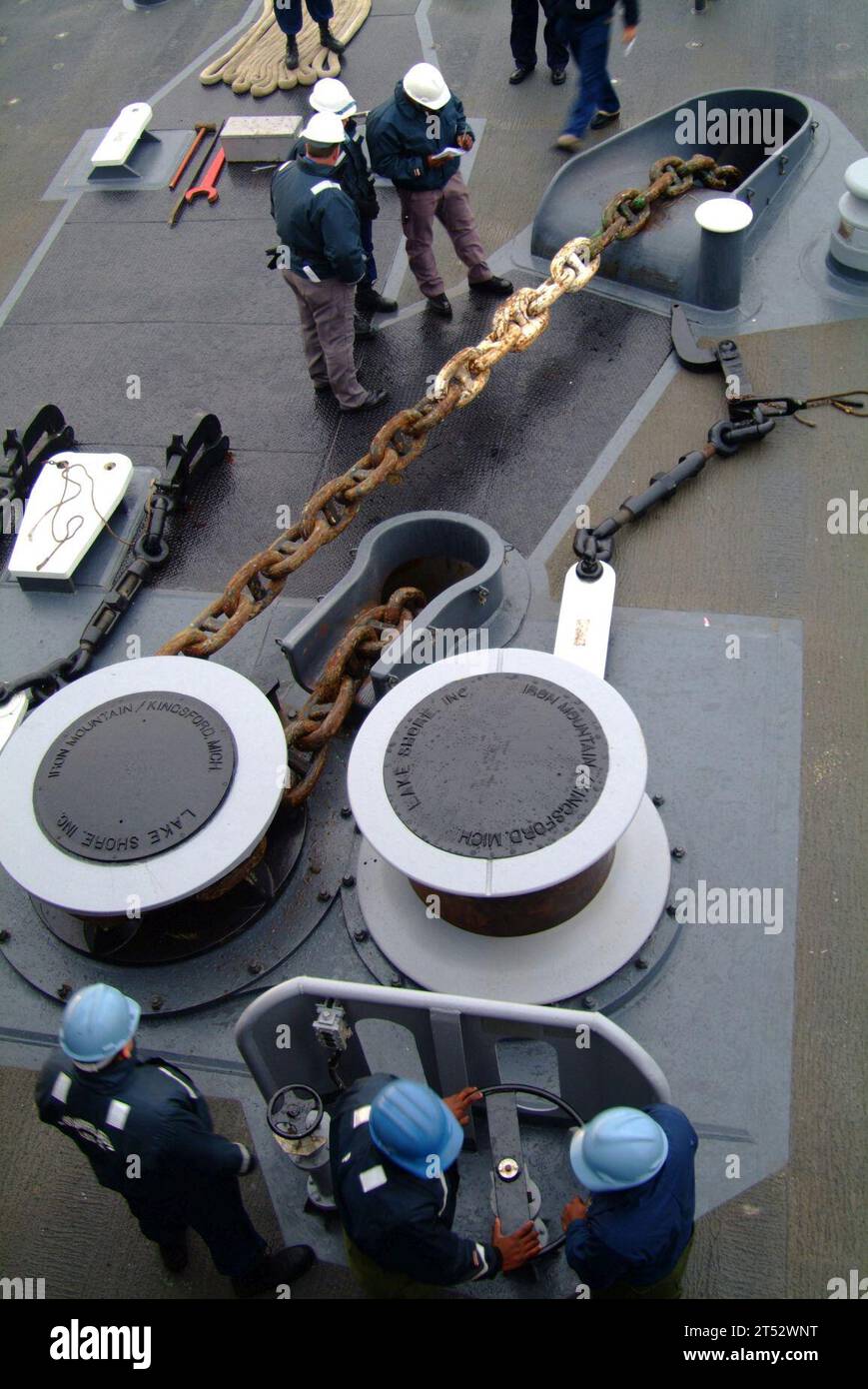 anchor drop, Navys Board of Inspection and Survey (INSURV), USS Harpers ...