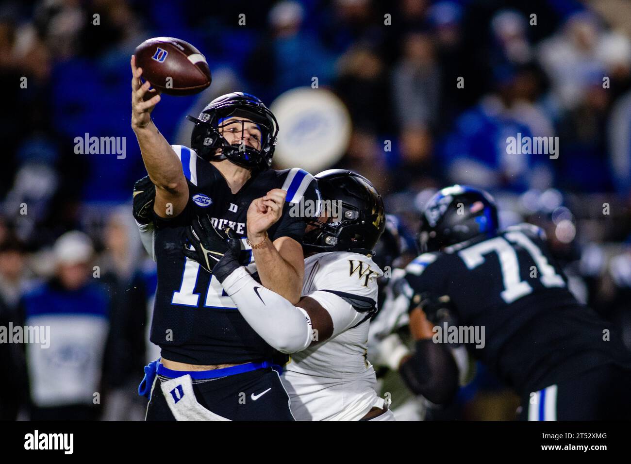 Durham, NC, USA. 2nd Nov, 2023. Duke Blue Devils quarterback Grayson ...
