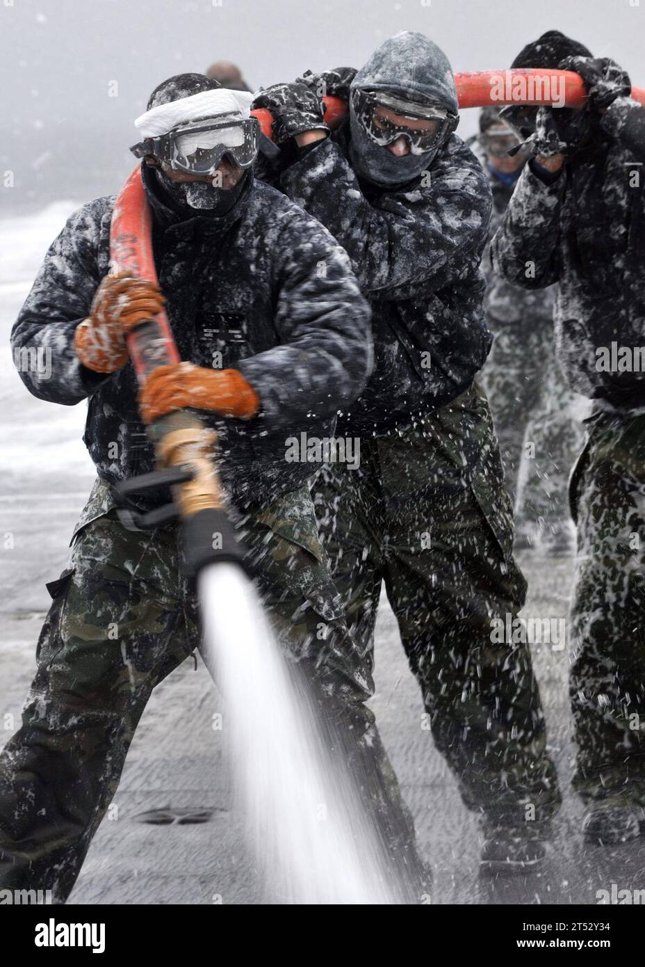 Aqueous Film Forming Foam (AFFF), fire hose team, Pacific Ocean, U.S ...